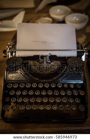 Old Typing Machine Stock Photo (Edit Now) 585946973 - Shutterstock