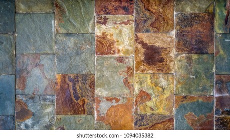 Old Wall Background Made Rustcolored Tiles Stock Photo 1094035382 ...
