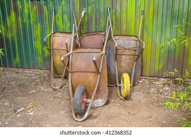 Old Wheelbarrows Stock Photo 412368352 | Shutterstock