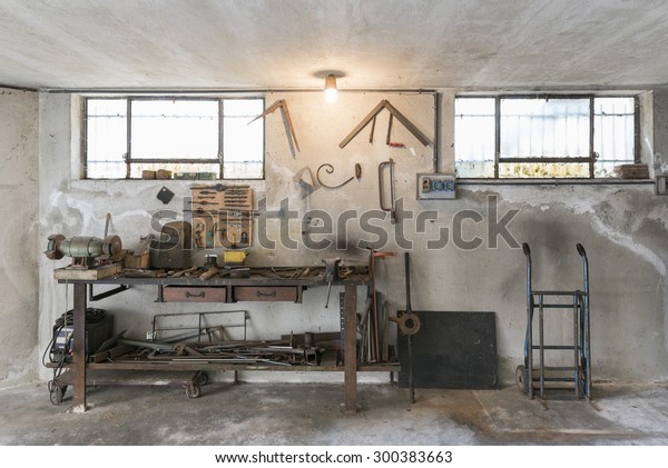 Old Workbench Old Work Tools Home Stock Photo 300383663 | Shutterstock