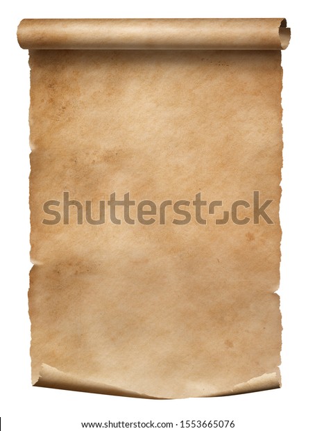 Old Worn Paper Scroll Isolated On Stock Photo (Edit Now) 1553665076