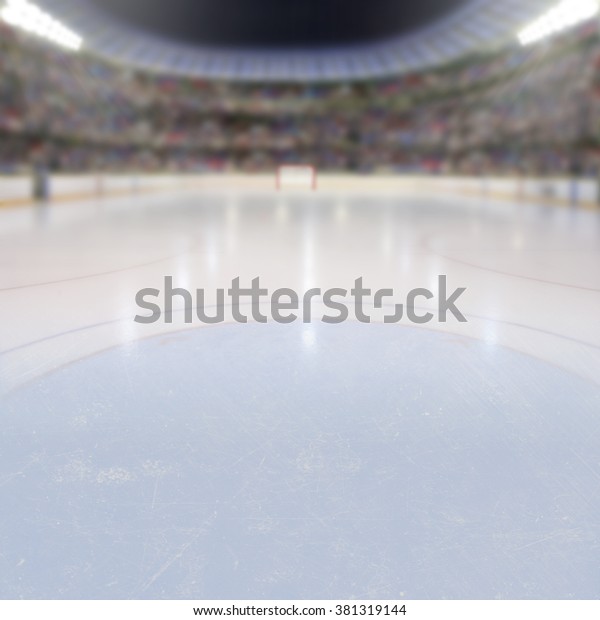 On Ice Lowangle View Dramatic Hockey Stock Photo (Edit Now) 381319144