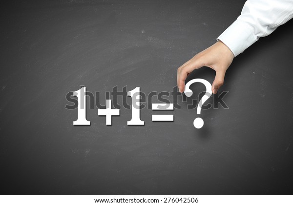 One Add One Equal Question Mark Stock Photo 276042506 | Shutterstock