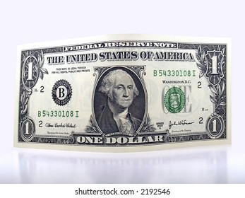 Close One Dollar Isolate On White Stock Photo 236808625 | Shutterstock