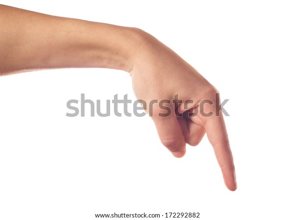 One Human Hand Pointing Down库存照片172292882 | Shutterstock