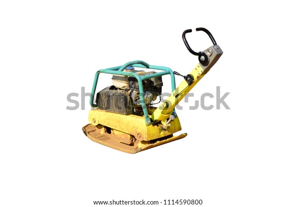One Man Compactorplate Compactor Isolate On Stock Photo 1114590800 ...