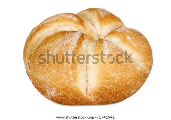 One Roll Bread Isolated On White Stock Photo 71741941 | Shutterstock
