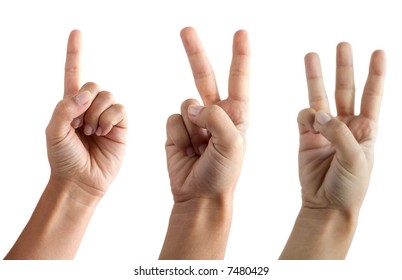4,524 One two three fingers Stock Photos, Images & Photography ...