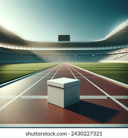 One White Rectangular Boxes On Running AI-generated image 2430229209 ...