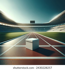 One White Rectangular Boxes On Running AI-generated image 2430229209 ...