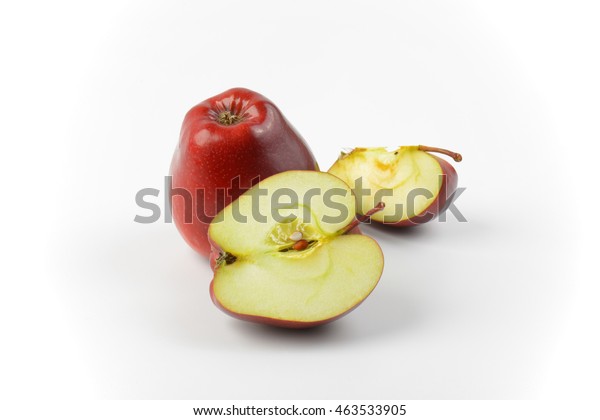 One Whole Red Apple One Half Stock Photo 463533905 | Shutterstock