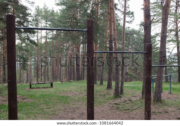 Open Air Gym Forest Pull Bars Stock Photo 1081664042 | Shutterstock