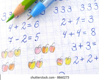 Open Arithmetic Exercise Book Stock Photo 8860273 | Shutterstock