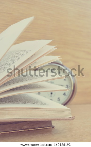 Open Book Clock Stock Photo 160126193 | Shutterstock