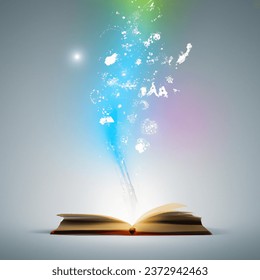 Open Book Creative Elements Coming Out AI-generated image 2372942491 ...