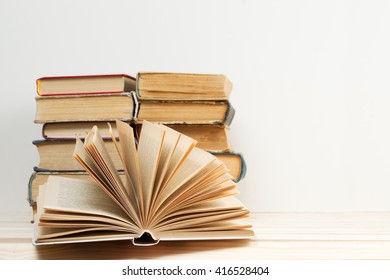 Open Book Stack Hardback Books On Stock Photo 416528404 | Shutterstock