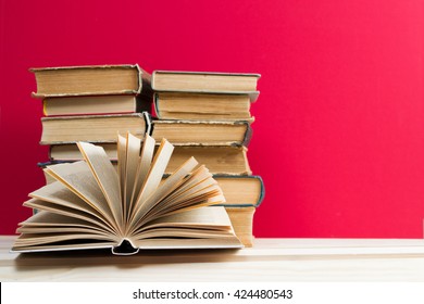 Open Book Stack Hardback Books On Stock Photo 424480543 | Shutterstock