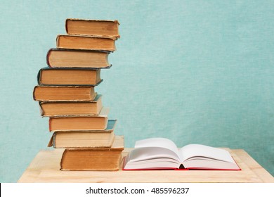 Open Book Stack Hardback Books On Stock Photo (Edit Now) 499335208