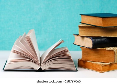 Open Book Stack Hardback Books On Stock Photo (Edit Now) 499335208