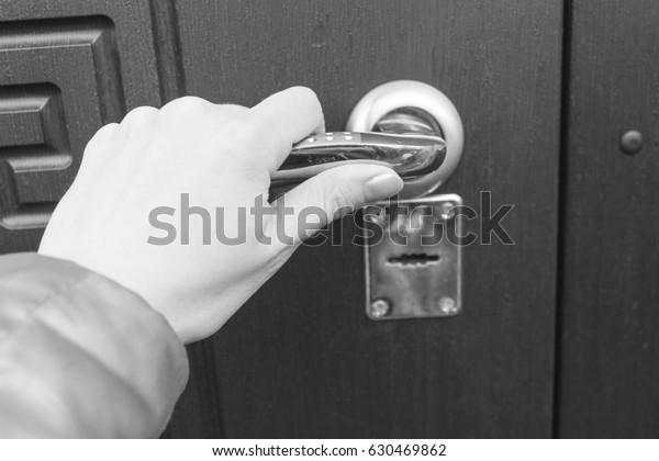 Open Door Pull Door Handle Stock Photo (Edit Now) 630469862