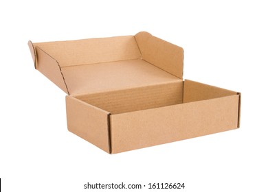Open Brown Square Box On White Stock Photo (Edit Now) 138443096