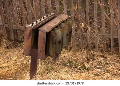 Open Empty Mailboxes Dry Grass Rural Stock Photo 1373191979 | Shutterstock