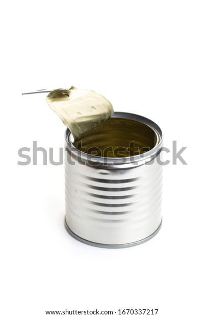 Open Empty Tin Can Isolated On Stock Photo 1670337217 | Shutterstock