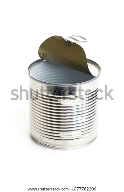 Open Empty Tin Can Isolated On Stock Photo 1677782206 | Shutterstock