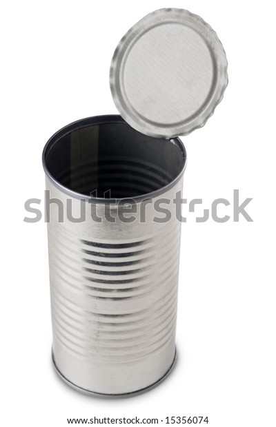 Open Empty Tin Can On White Stock Photo 15356074 | Shutterstock