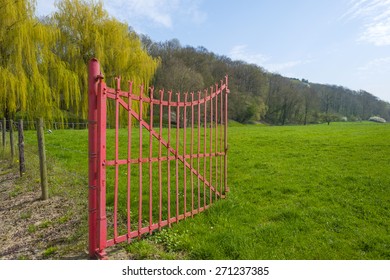 Open Gate Green Field Spring Stock Photo 271237385 | Shutterstock