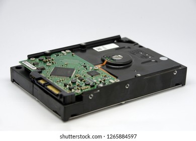 Open Inside Harddisk Disassembled Computer Closeup Stock Photo ...