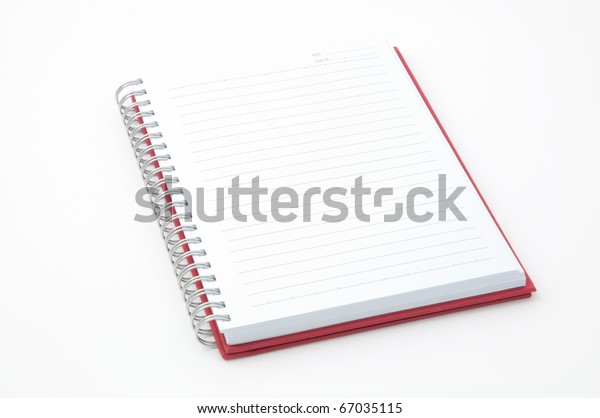 Open Red Note Book On White Stock Photo 67035115 | Shutterstock