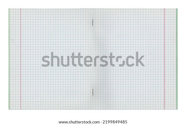 Open School Notebook Cage Closeup Page Stock Photo 2199849485 ...