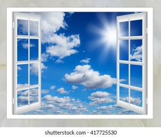 Open Window View Sky Clouds Sunrise Stock Photo 417725530 | Shutterstock