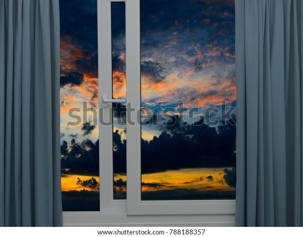 Open Window View Sky Clouds Sunrise Stock Photo (Edit Now) 788188357