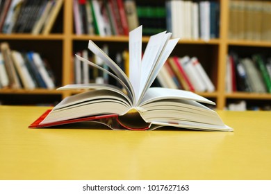 Stack Books On Black Table Library Stock Photo (Edit Now) 1674788446