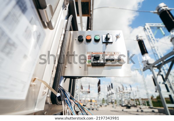 Opened Control Panel Cabinet Modern Power Stock Photo 2197343981 ...