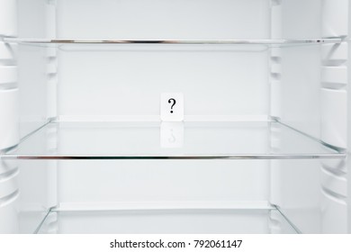 Opened Empty Fridge Question Mark There Stock Photo 792061147 ...