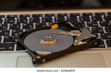 Opened Hard Disk Drive On Keyboard Stock Photo 423866893 | Shutterstock