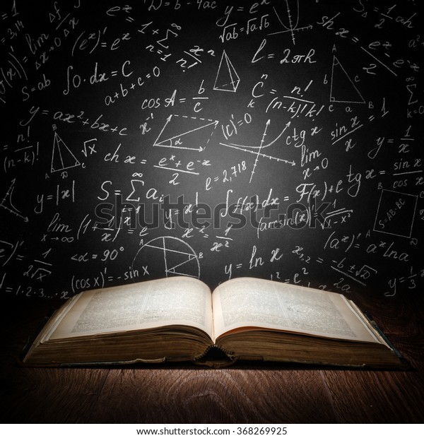 Opened Magic Book Mathematical Formula On Stock Photo 368269925 ...