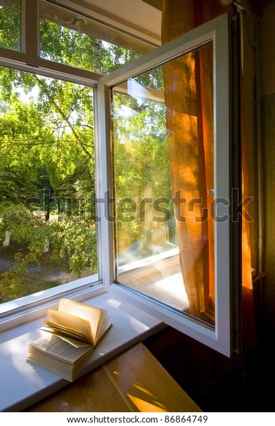 Opened Plastic Window Book Open View Stock Photo (Edit Now) 86864749