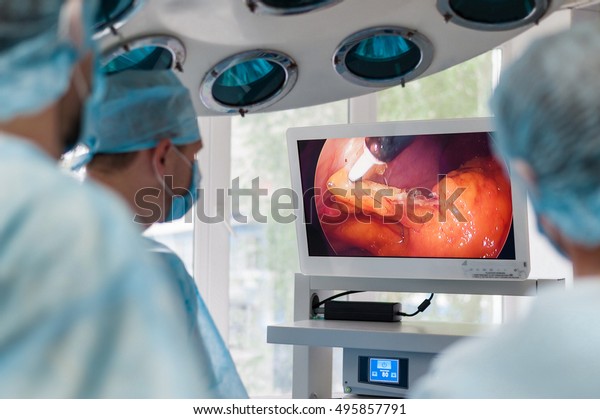 Operation Using Laparoscopic Equipment Stock Photo (Edit Now) 495857791