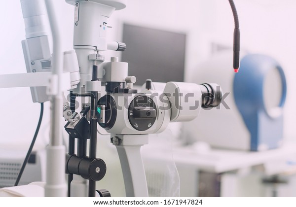 Ophthalmology Microscope Eye Microsurgery Operating Room Stock Photo ...