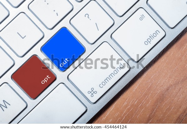Opt Out Button On White Computer Stock Photo (Edit Now) 454464124