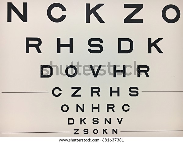 Optotypes Visual Acuity Stock Photo 681637381 | Shutterstock