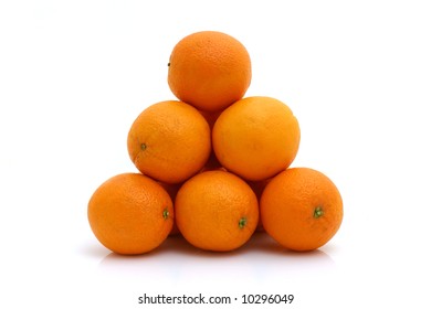 Seven Oranges On White Background Stock Photo 1721222947 | Shutterstock