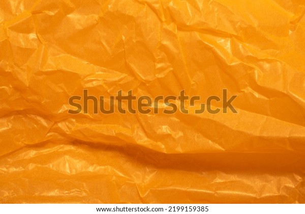 Orange Crumpled Paper Texture Background Stock Photo 2199159385 ...