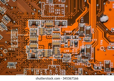 Orange Printed Circuit Board Pcb No Stock Vector (Royalty Free ...