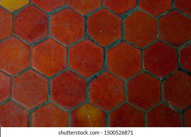 Texture Orange Tile Floor On Cement Stockfotó 669010933 | Shutterstock