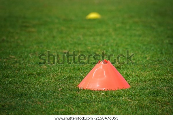 Orange Obstacle Cone Which Using Movement Stock Photo 2150476053 ...